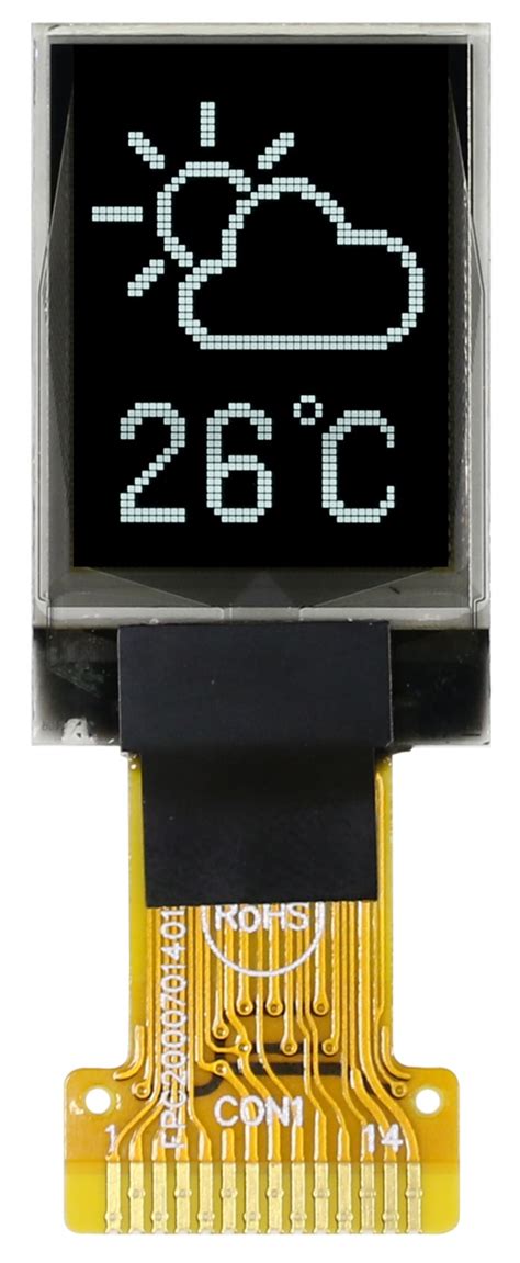 Mcot048064a1v Wi Midas Midas 0 71in White Passive Matrix Oled Display 48 X 64pixels Cot I2c