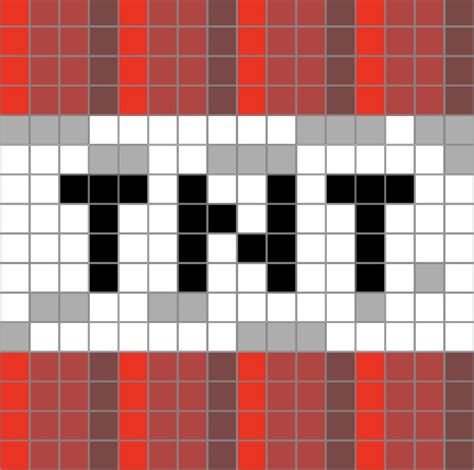 Minecraft Tnt Pixel Art Template Dynamite In Pixel Art Style 22609581