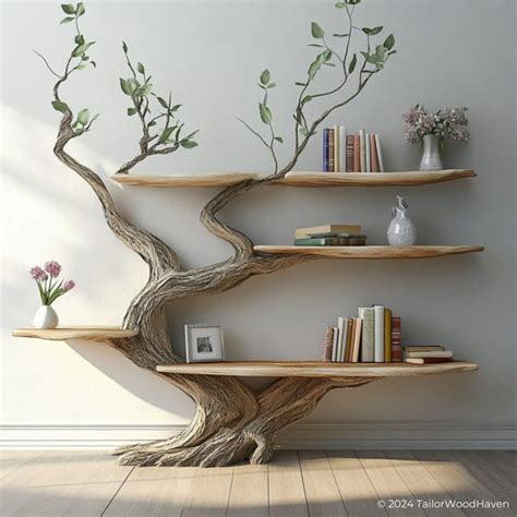 Wall Tree Bookshelf Etsy