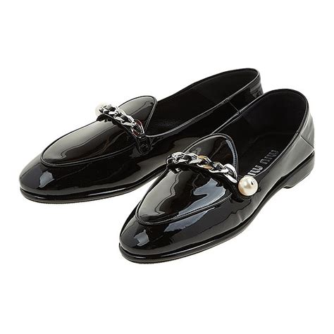 Miu Miu 미우미우 [미우미우] 페이턴트 가죽 로퍼 5d806d Jhr F0002 2 S I Village 에스아이빌리지