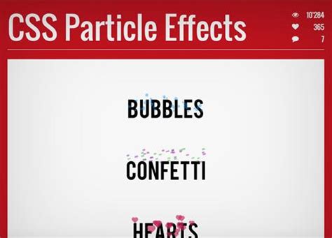 Эффекты с частицами на Css • Uwebdesign