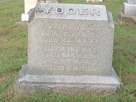Joseph Yoder 1801 1886 Mémorial Find A Grave