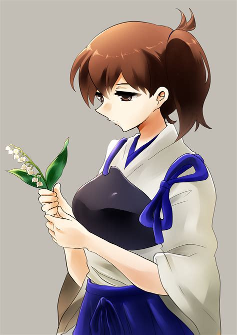 배경 화면 애니메이션 소녀들 간타이 컬렉션 가가 칸 콜레 Long Sleeves 갈색 머리의 삽화 디지털 아트 팬 아트 1289x1820 Lilexus