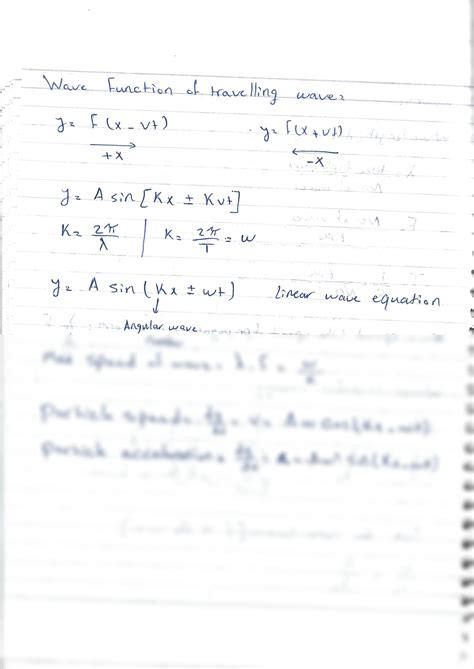 SOLUTION Wave Function Formulas Explained Studypool