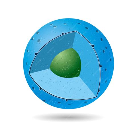 Premium Vector Vector Drawn Atom Structure Diagram The Image Is Blue