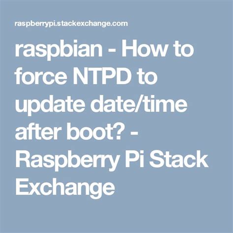 Update Raspberry Pi Datetime With Ntpd