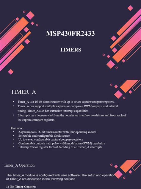 Msp430fr2433 Timers Pdf Timer Computer Hardware