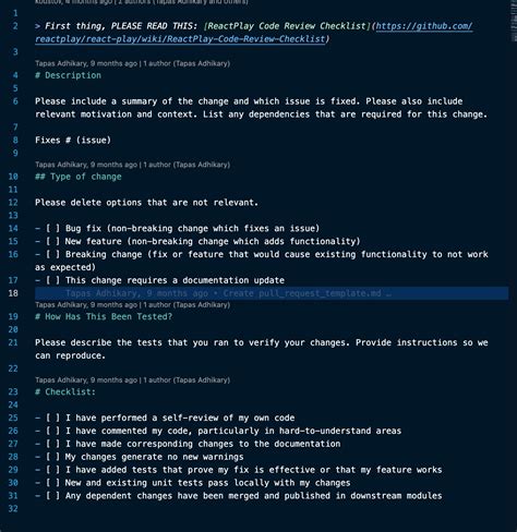 Feature Request Improve Pull Request Template · Issue 599