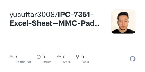 Github Yusuftar3008 Ipc 7351 Excel Sheet Mmc Pad Calculation
