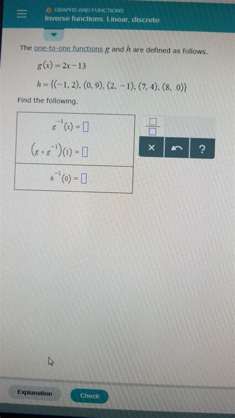Solved O Graphs And Functions Inverse Functions Linear