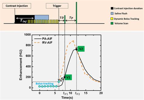 prospective imaging protocol and the corresponding arterial input