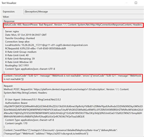 Webhook Subscription Error C Community