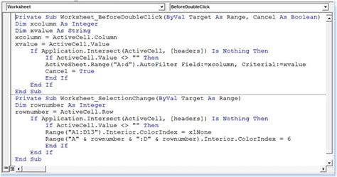 How To Filter The Data Based On The Selection Of Cell Using VBA In Microsoft Excel