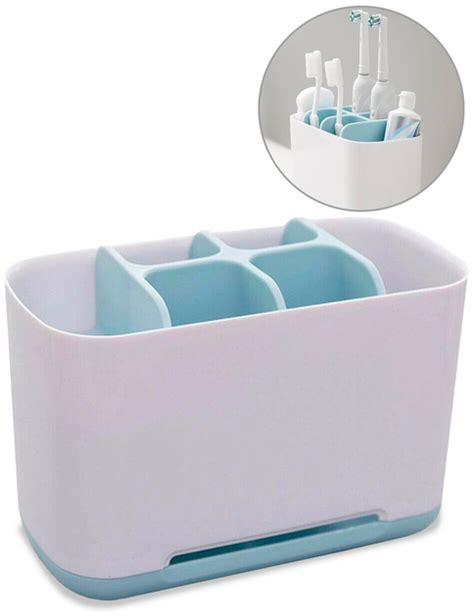 Підставка Органайзер для зубних щіток та іншого приладдя Біла Стакан у ванну Настільний Стакан у