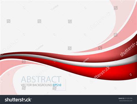 Red Line Background Vector Curve With White Space Abstract For Text And Message Modern Artwork