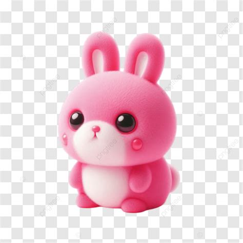 3d 귀에 활을 꽂은 귀여운 분홍색 토끼가 숲 속을 즐겁게 뛰어다니면서 반짝이는 꽃의 흔적과 치명적인 독을 남기고 있습니다 3차원 A 귀여운 Png 일러스트 및 이미지