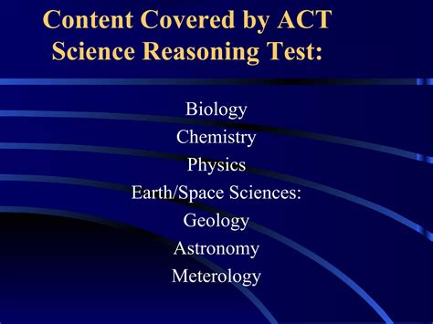 Act Science Reasoning Test Ppt Educational Assessment Education