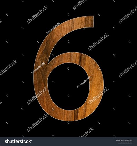 Number Six Wood Texture Black Background库存照片2146627691 Shutterstock