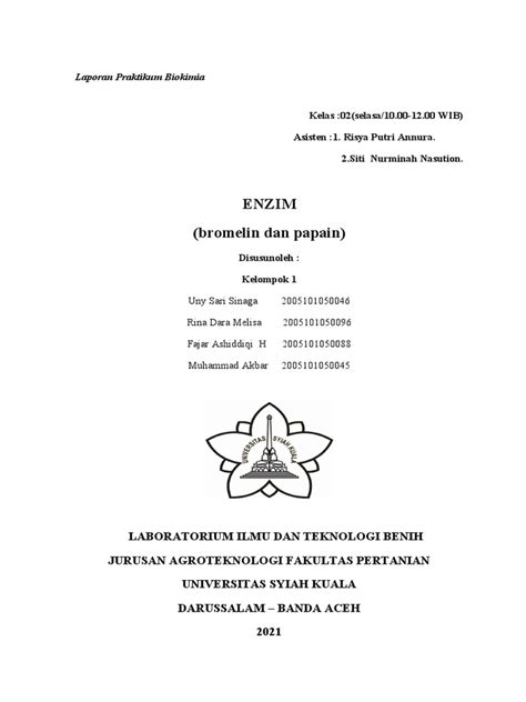 Laporan Enzim Pdf