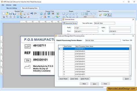 Barcode Label Design Software For Manufacturing Industry To Make Barcodes