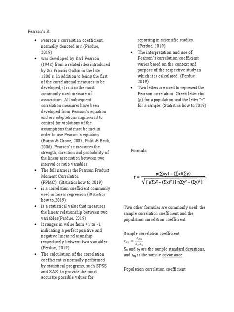 Pearsons R Pdf Correlation And Dependence Data Analysis