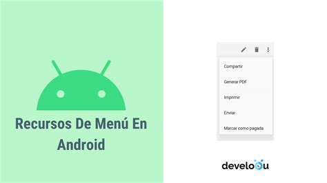 Recursos De Menú En Android Develou