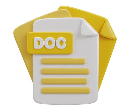 3d Doc File Format Icon Illustration 34759271 Png