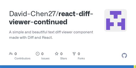 Github David Chen27react Diff Viewer Continued A Simple And Beautiful Text Diff Viewer