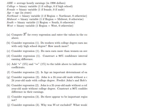 solved 3 multiple regression model 20 points the