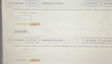 Solved Verify That Each X Value Is A Solution Of The Chegg
