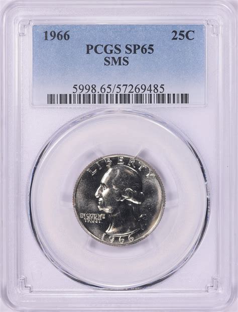 1966 Washington Quarter Sms Pcgs Sp 65 Item 2081242 Greatcollections Coin Auctions