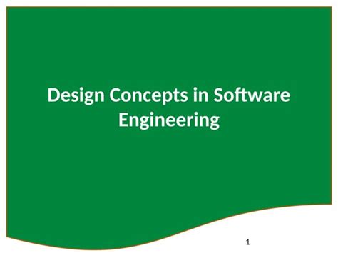Design Concepts In Software Engineeringpptx