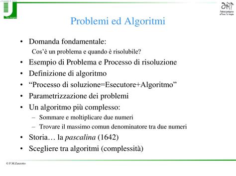 Ppt Algoritmi Modelli Per Risolvere Problemi Powerpoint Presentation