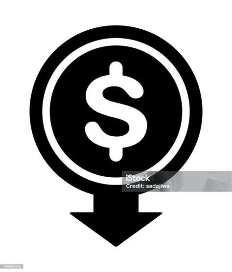 가격 인하 간단한 평면 아이콘 벡터 일러스트 레이 션입니다 비용 절감 아이콘 0명에 대한 스톡 벡터 아트 및 기타 이미지 0