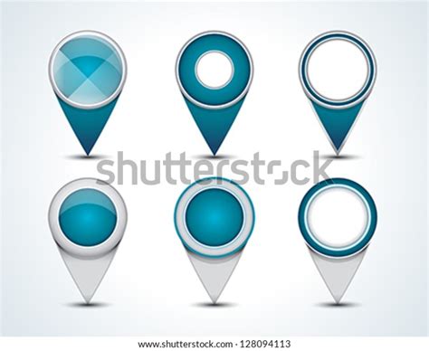Set Map Pointers Stock Vector Royalty Free 128094113 Shutterstock