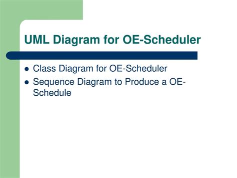 ppt object oriented implementation of oe scheduler in real time