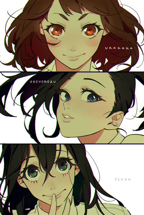 Uraraka Ochako Asui Tsuyu And Yaoyorozu Momo Boku No Hero Academia Drawn By Niro Danbooru