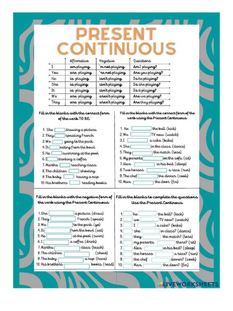 Present Continuous 3rd Pdf