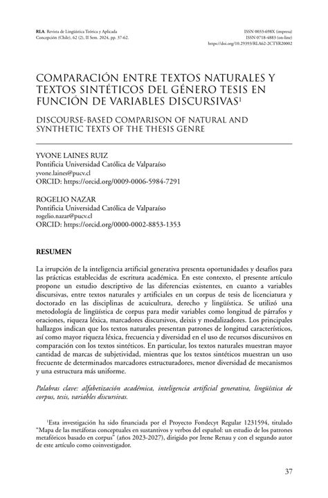 Pdf Discourse Based Comparison Of Natural And Synthetic Texts Of The