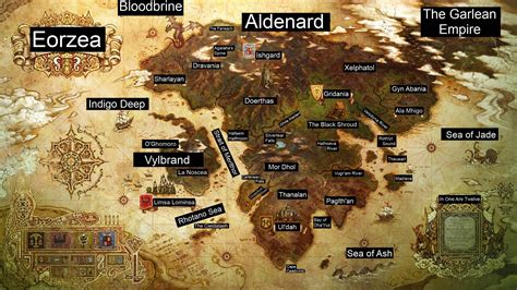In Game Map On World Map R Ffxiv