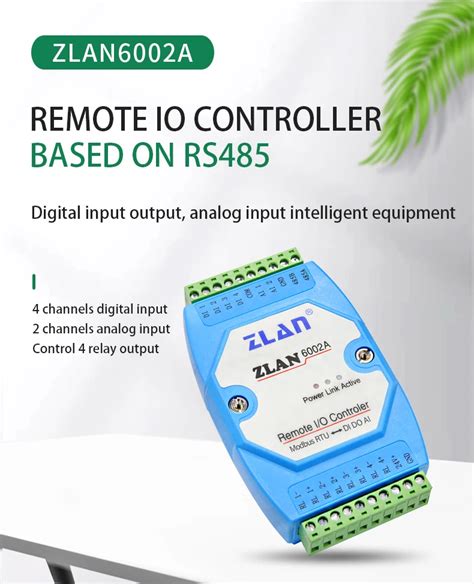 Rs485 Modbus Rtu Module Analog Digital Input 2 Ai 4 Di 4 Do Modbus Io