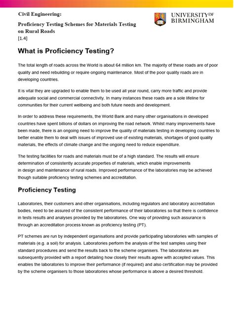1 4 What Is Proficiency Testing Pdf Laboratories Calibration