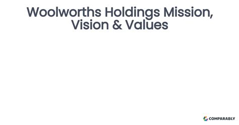 Woolworths Holdings Mission Vision And Values Comparably