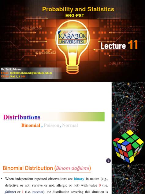 Eng Pst Lecture11 Pdf Poisson Distribution Teaching Mathematics