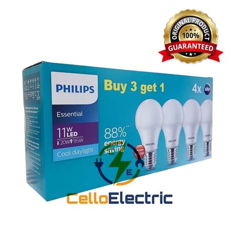 Jual Led Paket Philips Essential 5w 7w 9w 11w Beli 3 Free 1 Led Pack Philips Essential