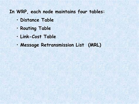 Ppt The Wireless Routing Protocol Wrp Powerpoint Presentation Free Download Id3973230
