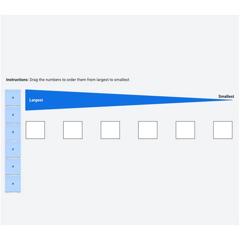 ordering numbers largest to smallest