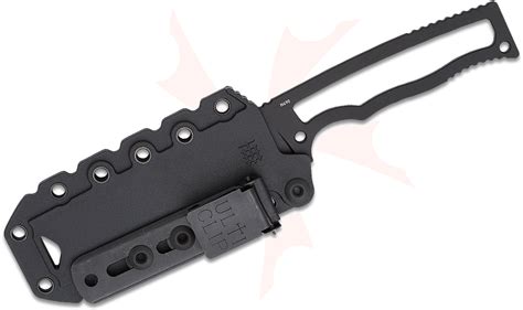 Halfbreed Blades Compact Field Fixed Blade Knife 4 01 N690 Black Pvd Drop Point Blade And