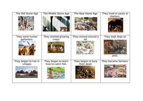 Stone Age Sort Out Teaching Resources