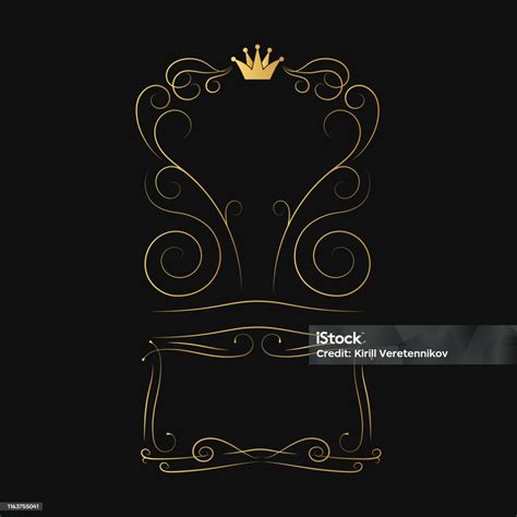 아이리쉬 위스키를 위한 빈티지 로얄 골든 크라운 라벨 손으로 그린 알코올 프레임 프리미엄 맥주 병 골드 테두리 0명에 대한 스톡